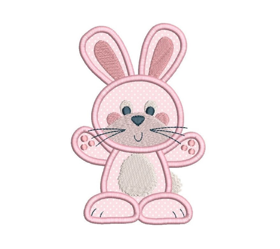 Easter Bunny Embroidery Applique Design, Cute Bunny Applique, Baby ...