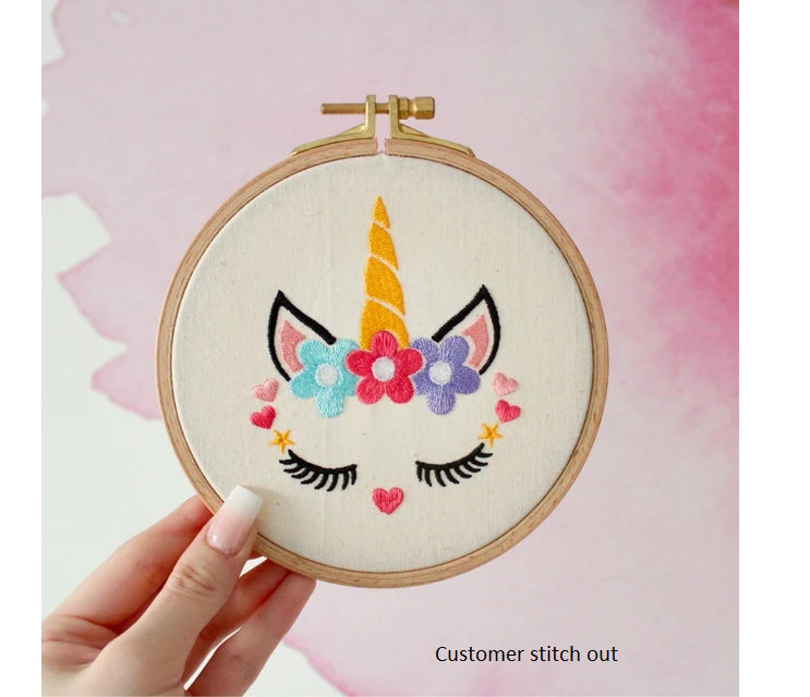 Unicorn Embroidery Design Unicorn Face Design Girly Unicorn - Etsy