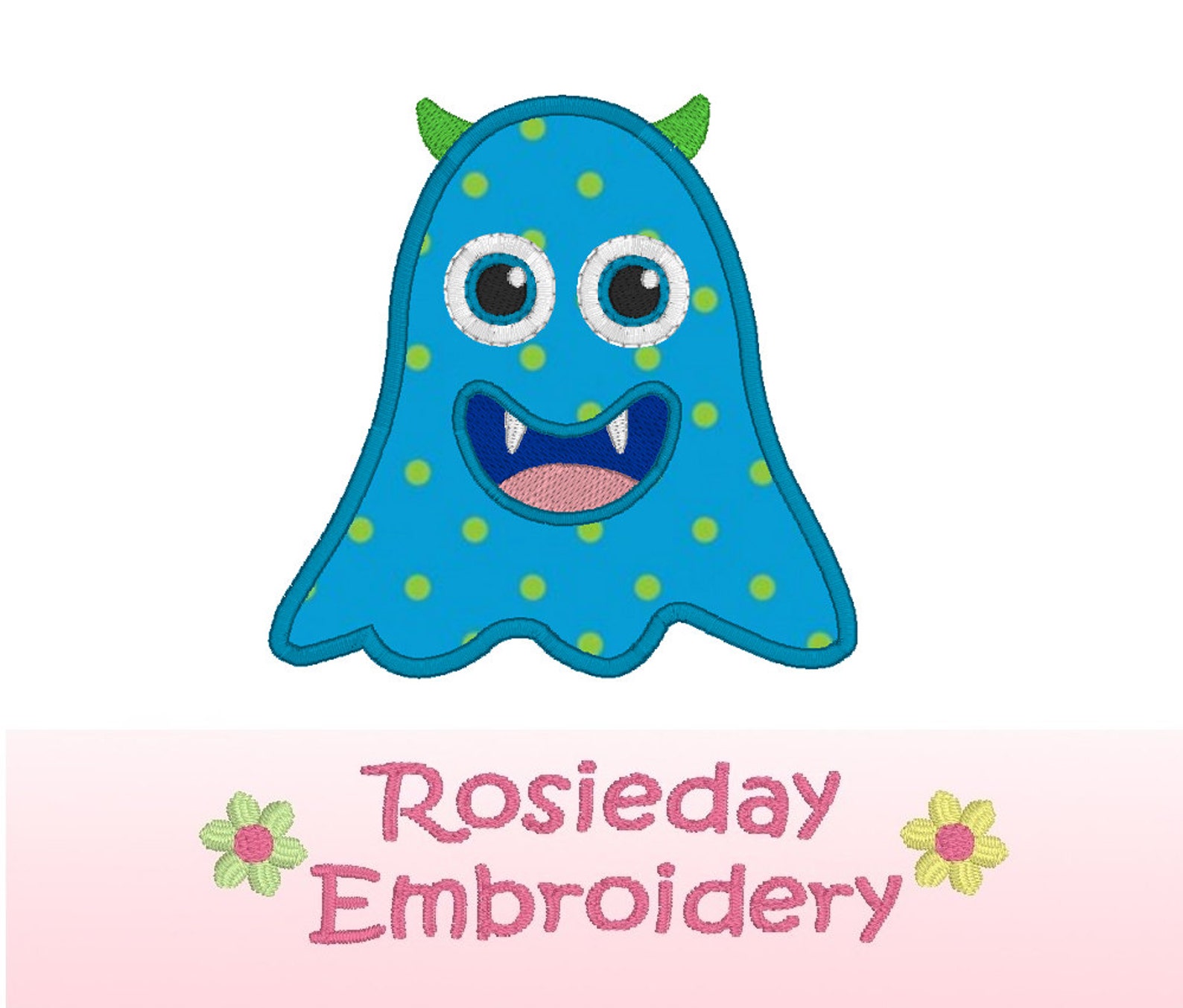 Monster Applique Embroidery Design, Boy's Embroidery, Scary Monster ...