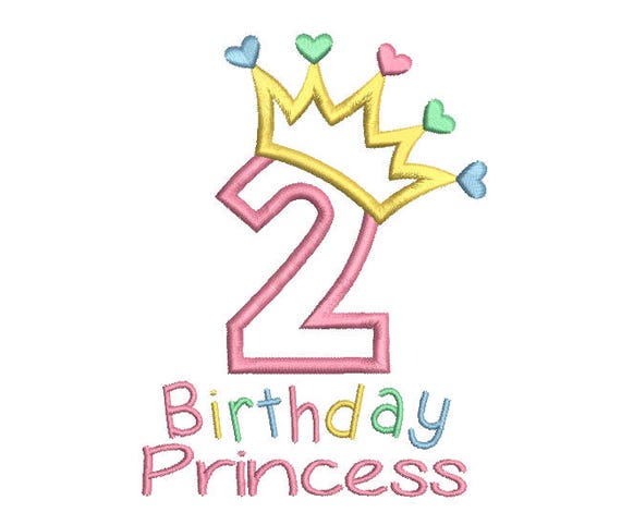Happy 2nd Birthday Princess Personalised 2nd Birthday Card Princess