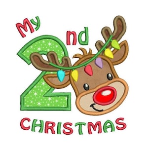 My 2nd Christmas Machine Embroidery Applique Design, Christmas Reindeer ...