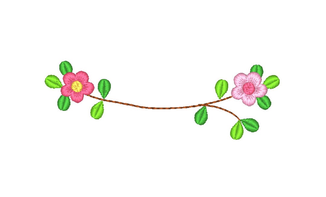 Floral Machine Embroidery Design, Fill Stitch Flower Machine Embroidery ...