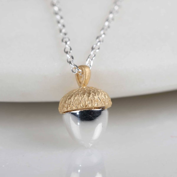 Gold Acorn Necklace - Etsy