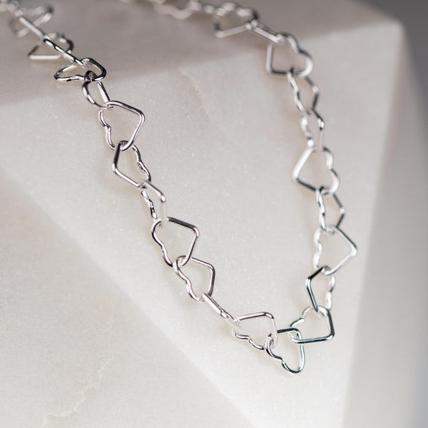 Interlocking Hearts Bracelet - Etsy