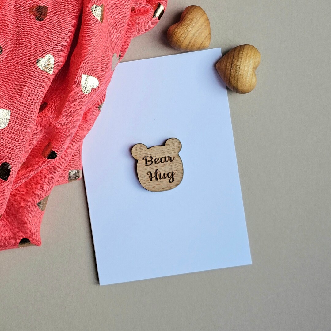 Bear Hug Teddy Pocket Token and Card - Handmade Cards, Keepsake Gifts ...
