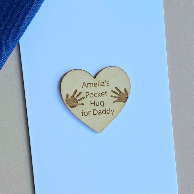 Personalised 'pocket Hug for Daddy' Token and Card - Father's Day Cards ...