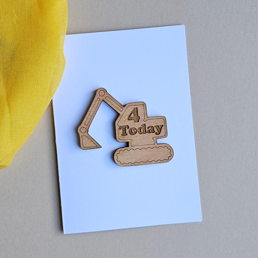 Personalised Any Number Digger Birthday Card - Etsy