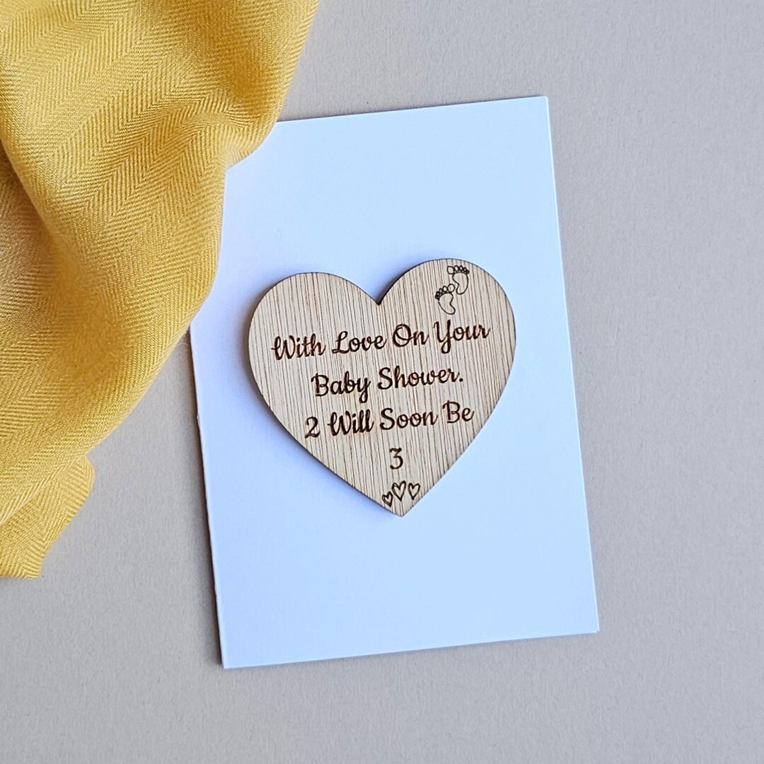 With Love on Your Baby Shower Wooden Token and Card - Etsy