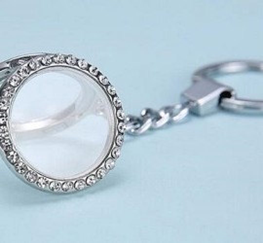 Floating Charm Keychain Locket Ships USA - Etsy