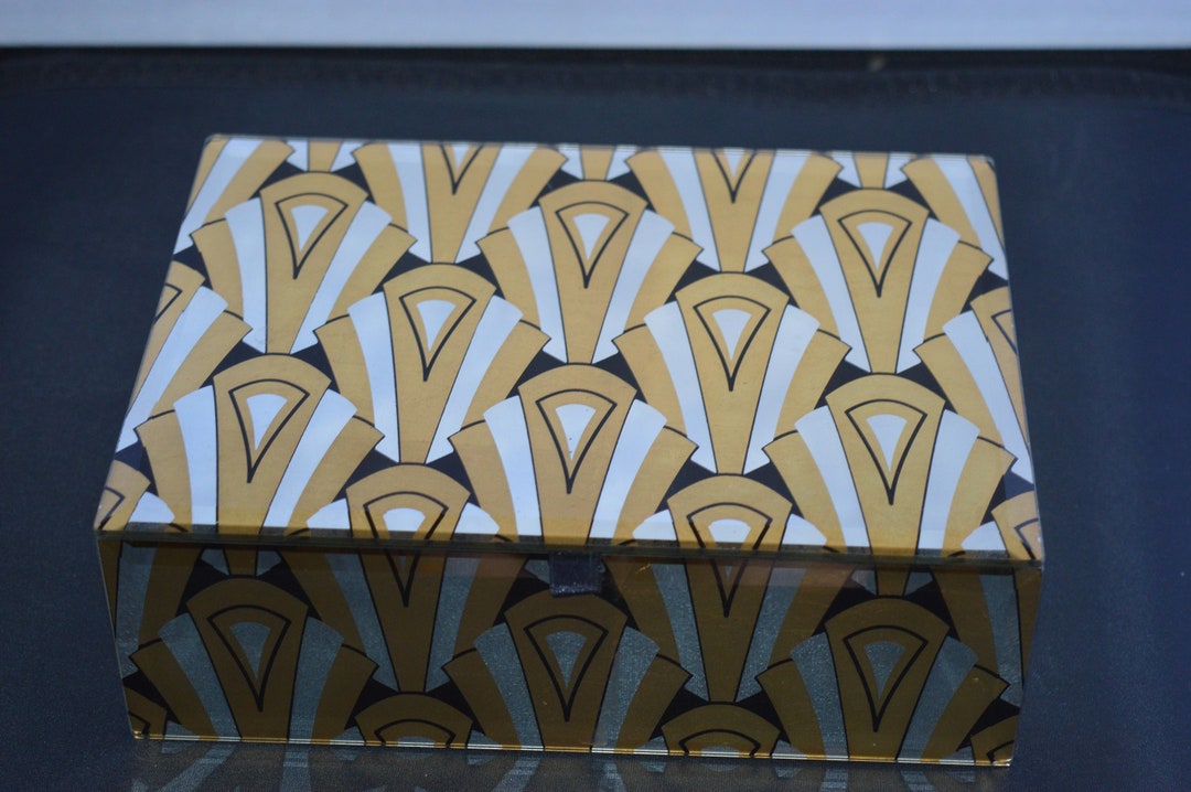 Mirror Box / Jewelry Box / Gold / Black / Accents / Black Interior ...