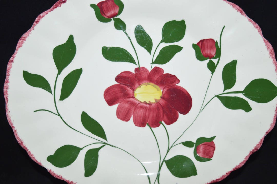 Southern Platter / 1950s / Hand Painted / Under Glaze / Underside Chips ...