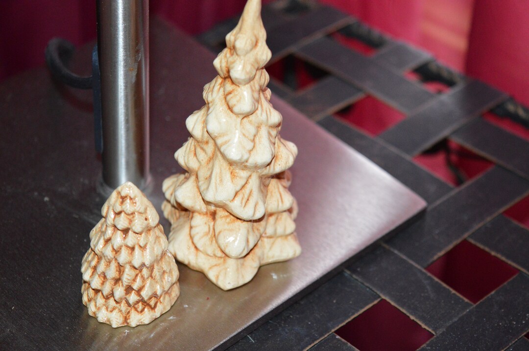 Golden Trees / Set of 2 / Ceramic / Large Tree / 3.75" X 1.5" / Small ...