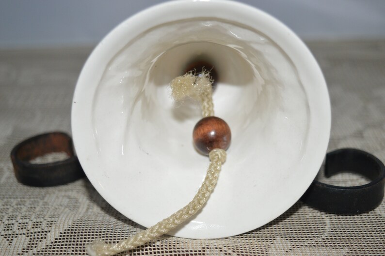 Cast Iron Outdoor Bell / Black / Iron Frame / White Iron Bell | Etsy