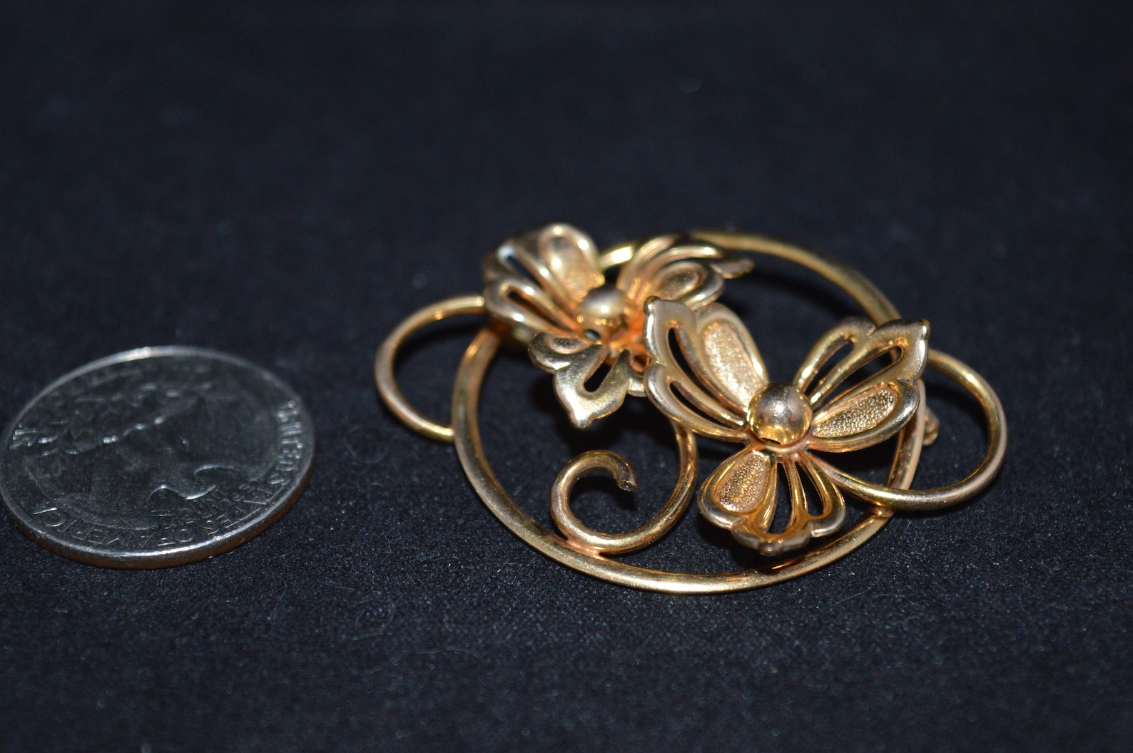 Forstner Circle Brooch / Flowers / 1950's / 12K Gold Filled / Forstner ...