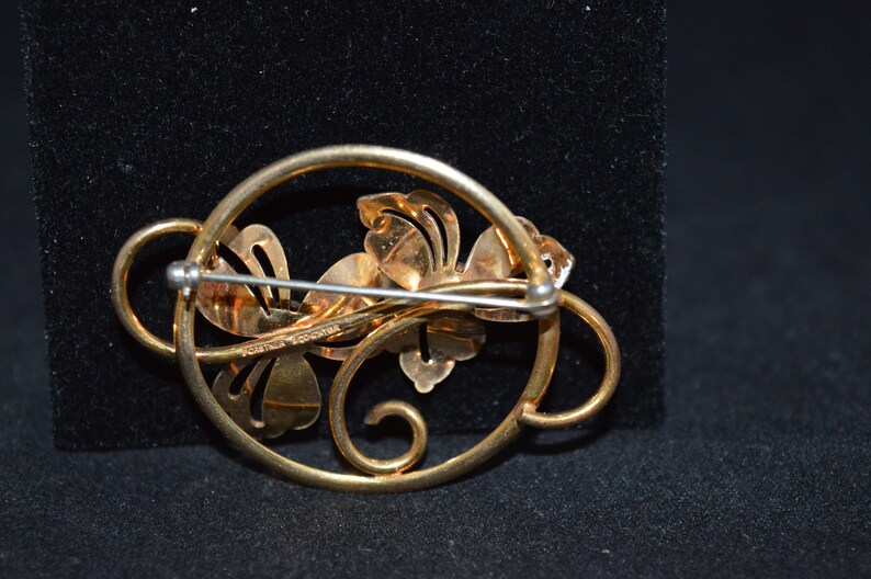 Forstner Circle Brooch / Flowers / 1950's / 12K Gold Filled / Forstner ...