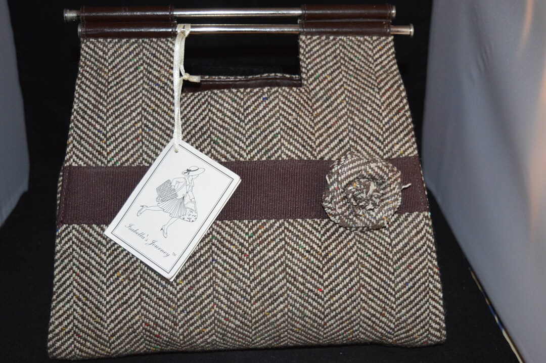 SALE / Isabella's Journey / Tweed Pocketbook / Metal Handle / Snap ...