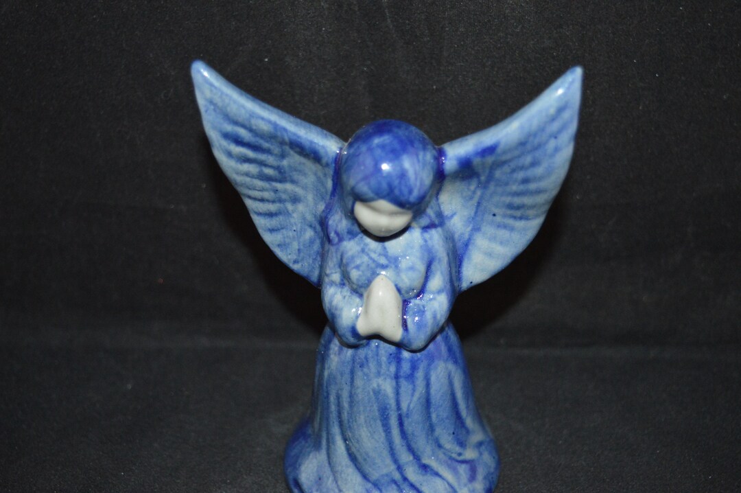 Cobalt Blue Angel Figurine / Cobalt Blue / Angel / Figurine / Angel ...