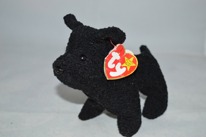 TY Beanie Baby / Dog / Scottie / 1996 / Black / TY Tag / 7"x 4 ...