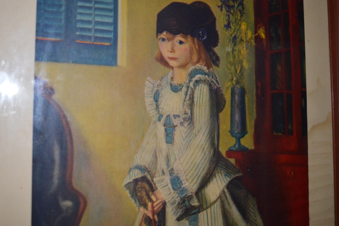 Lady Jean / George Bellows / Framed / Girl / Dress / Blue / White ...