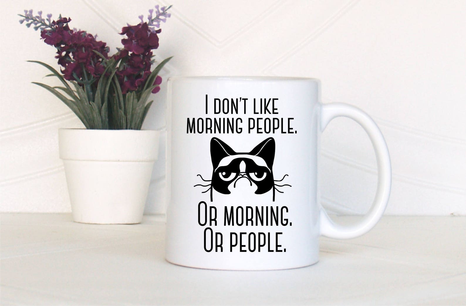 I Don't Like Morning People Grumpy Cat Morning People - Etsy