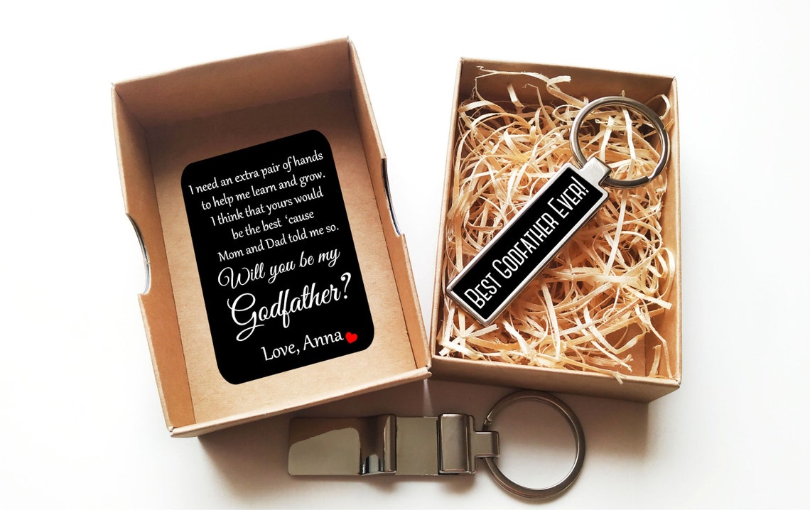 Godfather Proposal Gift Baptism Invitation Asking Godfather | Etsy