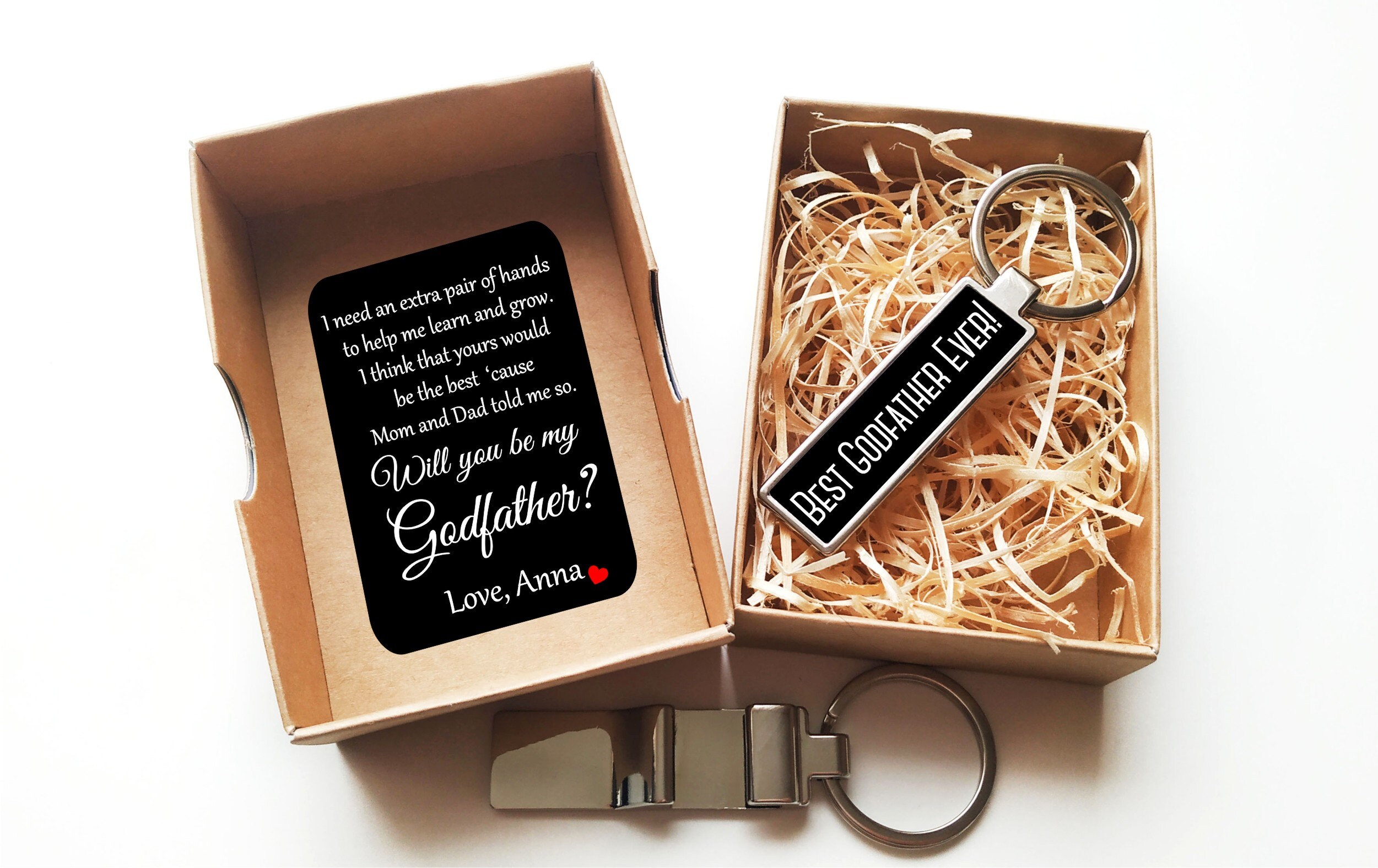 Godfather Proposal Gift Baptism Invitation Asking Godfather | Etsy