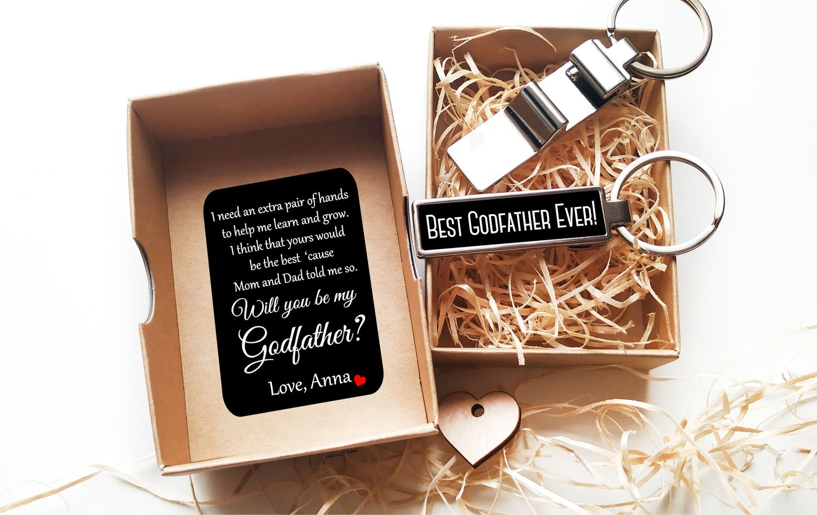 Godfather Proposal Gift Baptism Invitation Asking Godfather | Etsy
