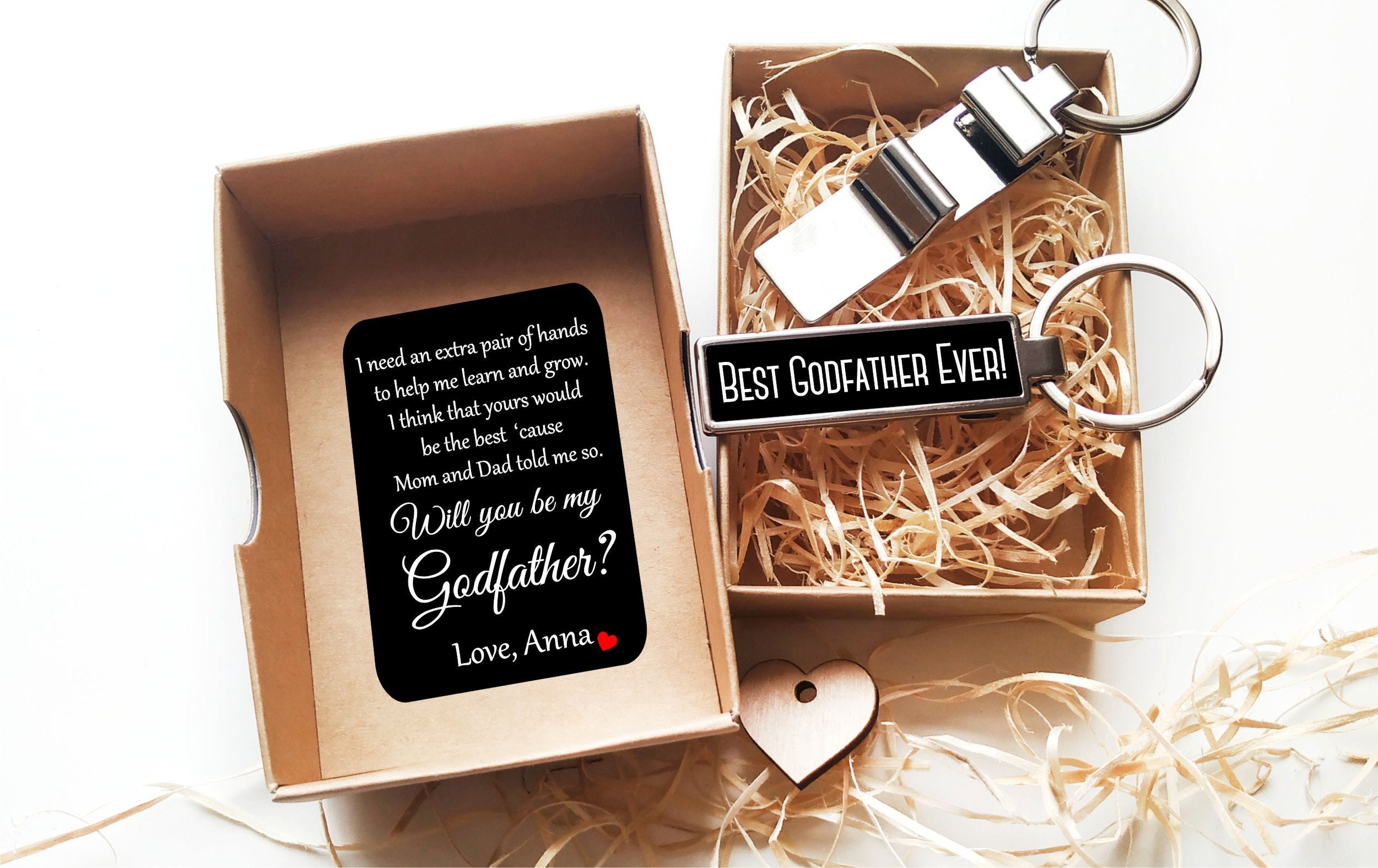 Godfather Proposal Gift Baptism Invitation Asking Godfather | Etsy