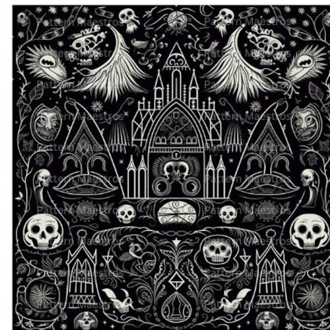 Halloween Gothic Pattern 3 - Etsy