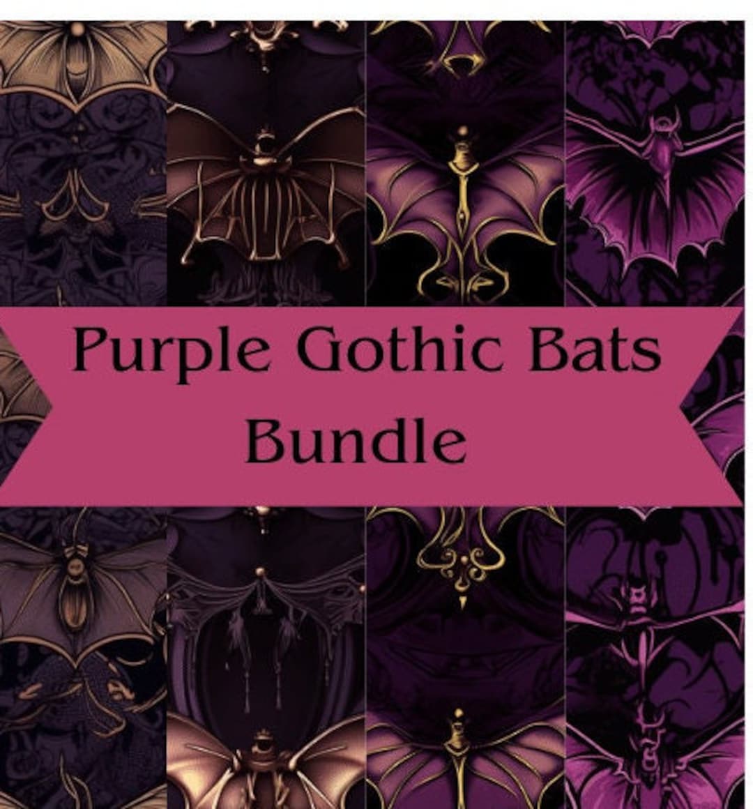 Purple Gothic Bats Bundle - Etsy
