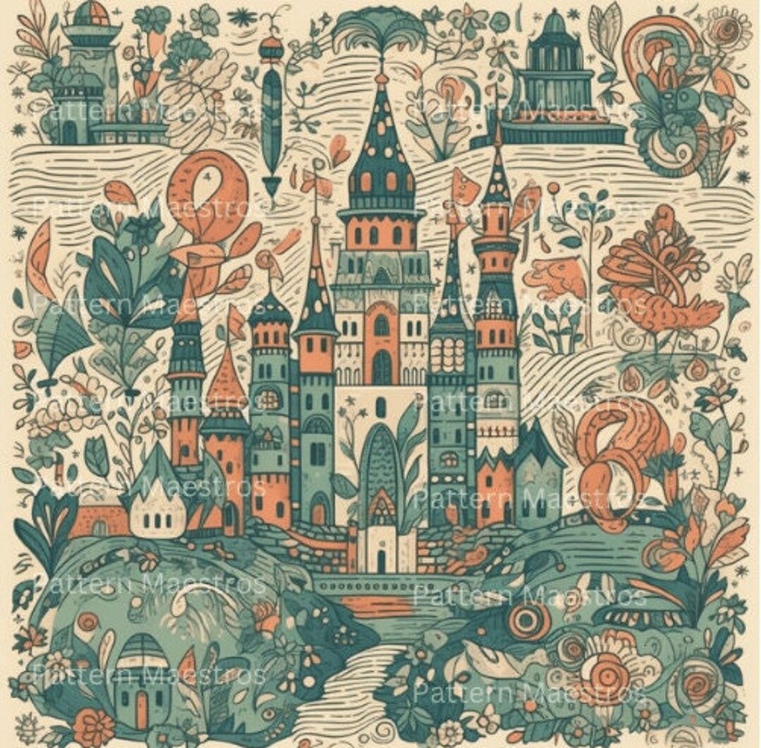 Castle Pattern 1 - Etsy
