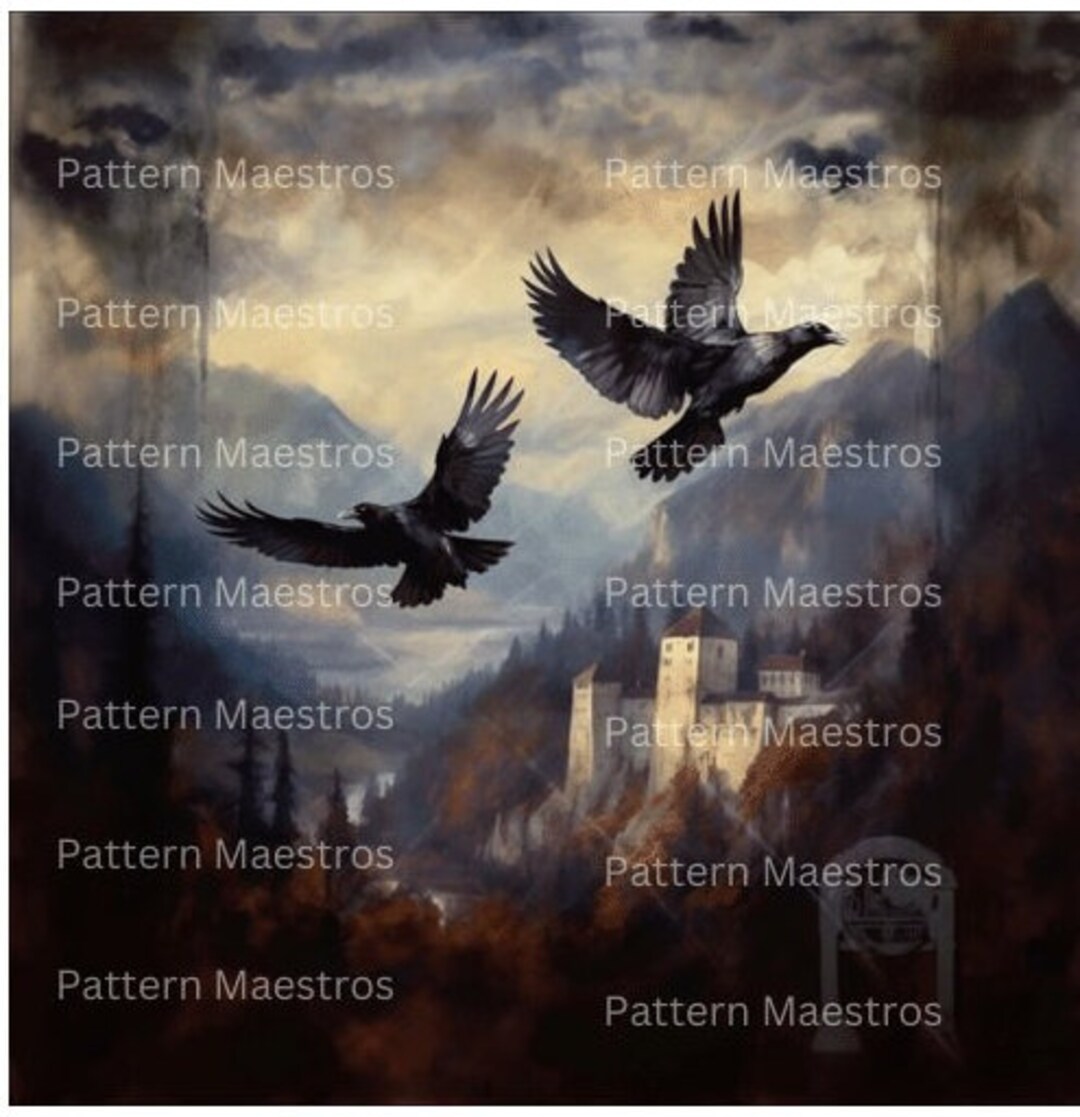 Ravens Oil Painting Style 1 - Etsy