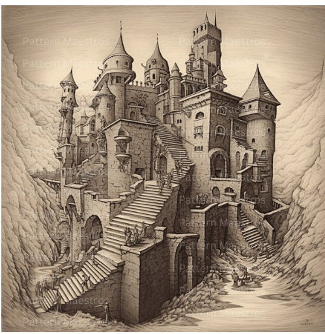 Castle Pencil Style 3 - Etsy