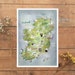 Ireland Map, Art Print, Illustrated Map Ireland, Ireland Poster ...