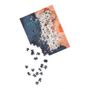Portugal Jigsaw Puzzle, Illustrated Map of Portugal, Road Trip Memory ...