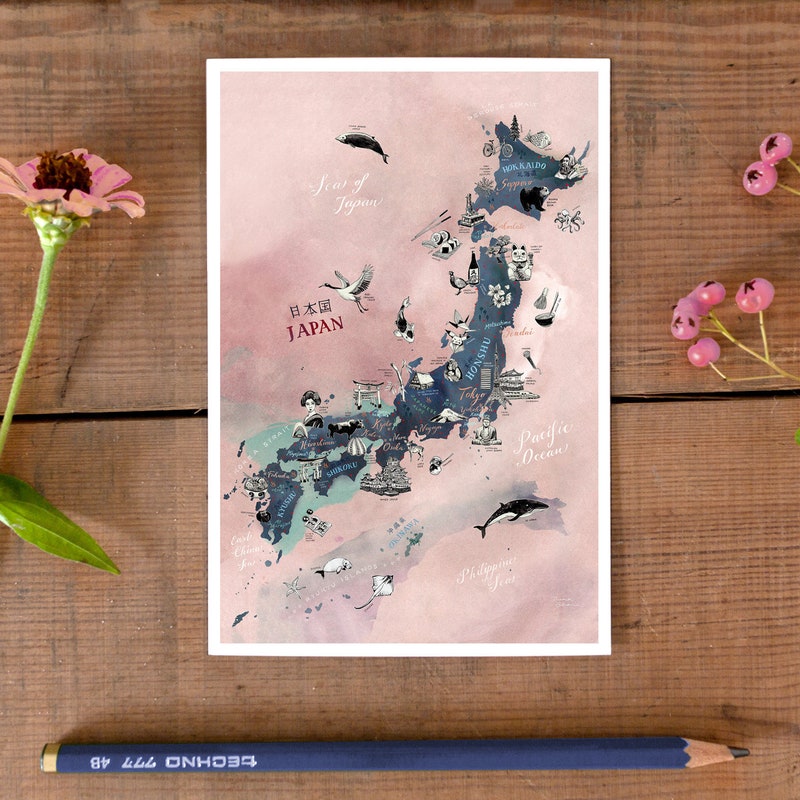 Japanese Postcards - Etsy