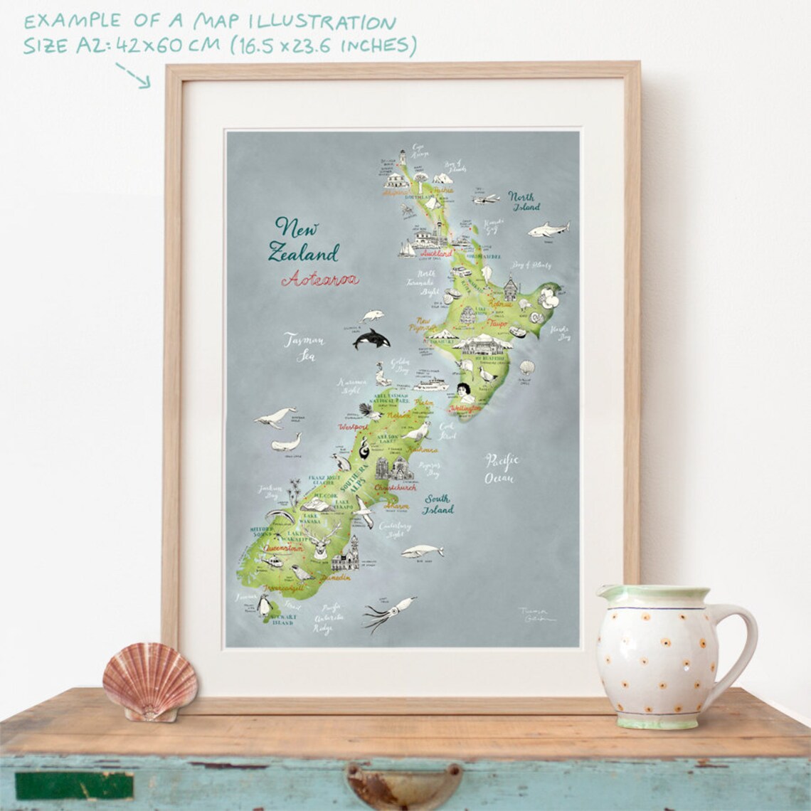 Custom Map Illustration Choose a Specific City Country - Etsy