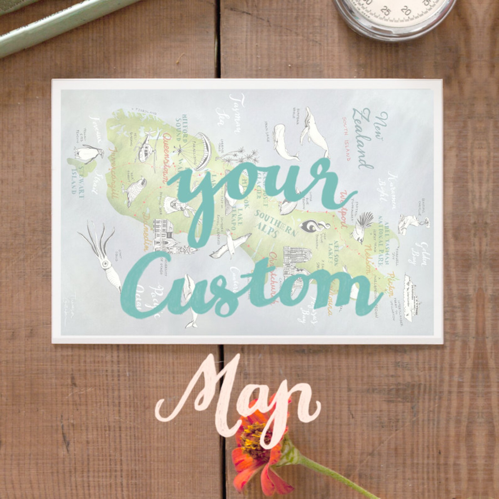 Custom Map Illustration Choose a Specific City Country - Etsy