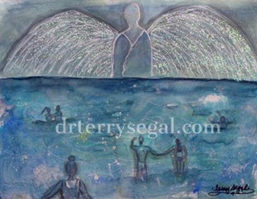 Angels, June, Beach, Ocean, Swimmers, Guardian Angel, FREE SHIPPING - Etsy