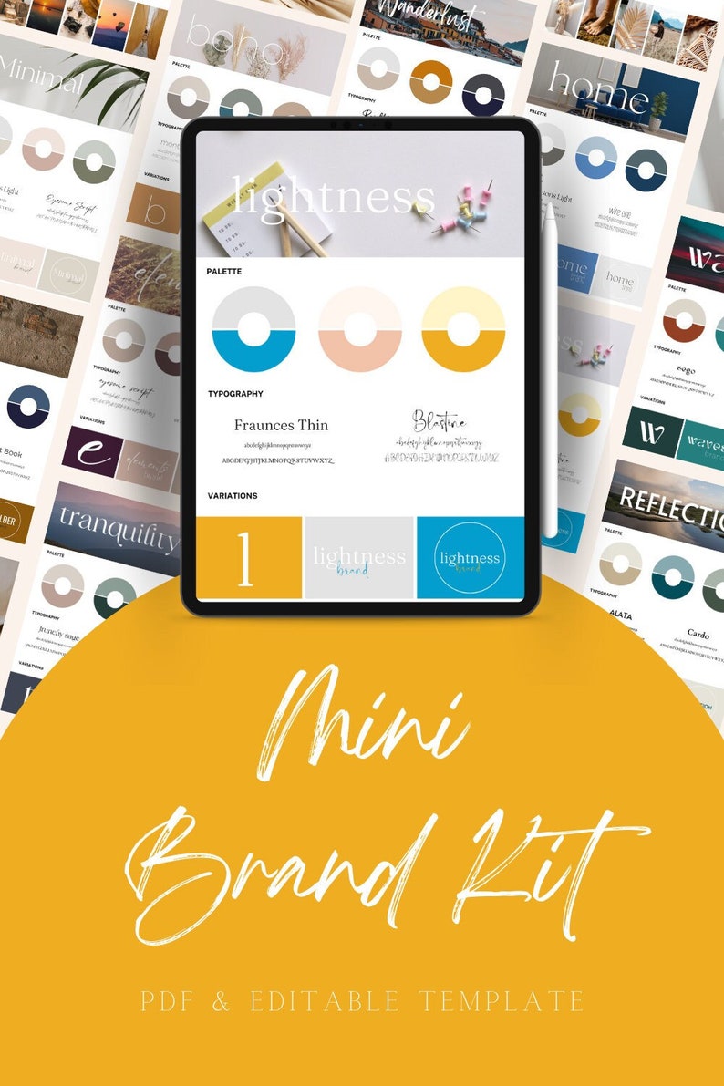 Mini Brand Toolkit: Lightness Style - Aesthetic Branding Kit, Branding ...