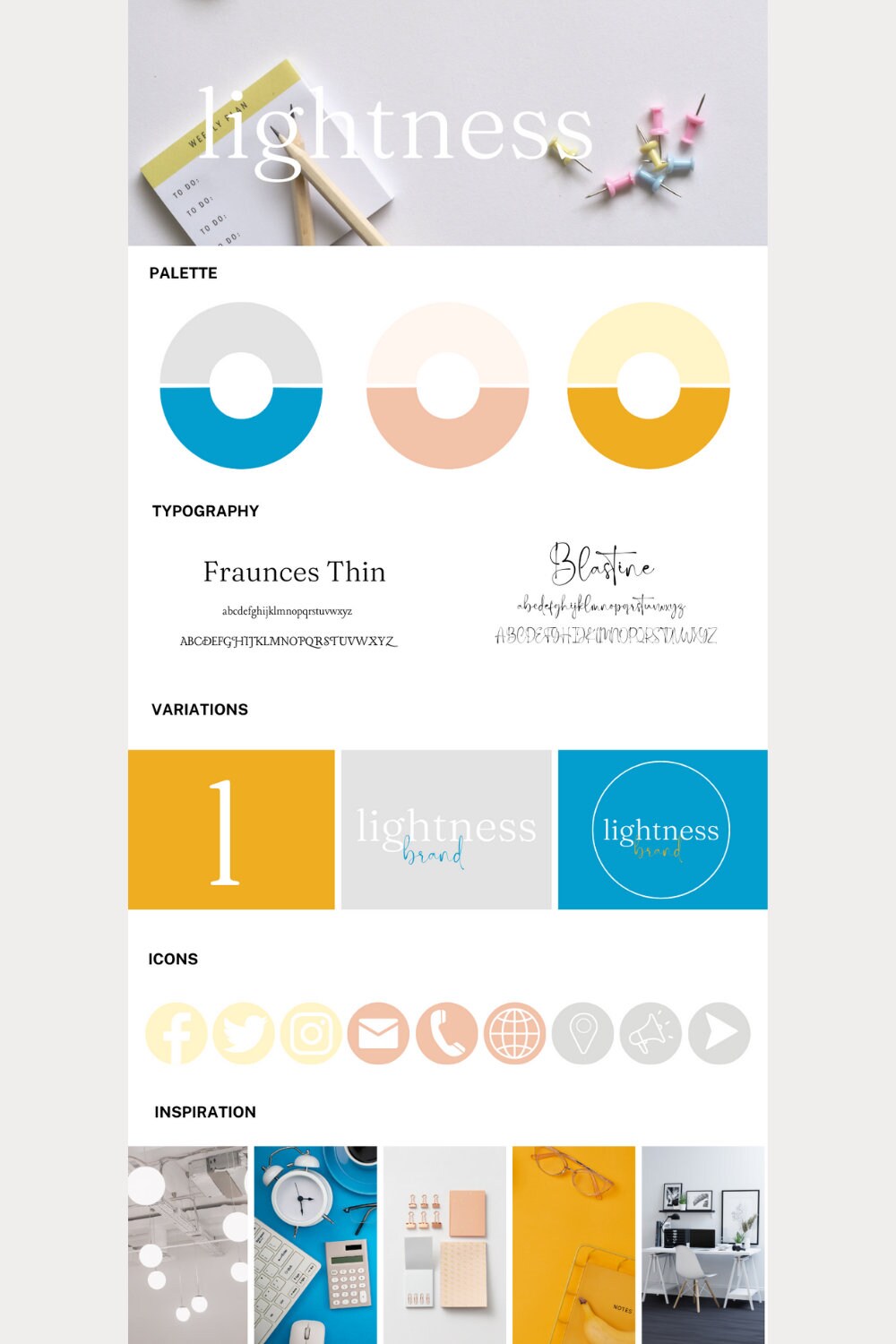 Mini Brand Toolkit: Lightness Style - Aesthetic Branding Kit, Branding ...