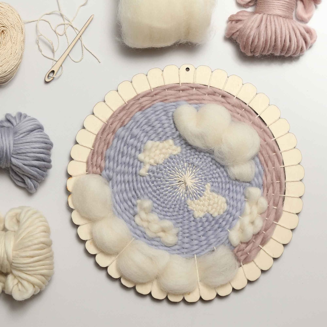 Circular Weaving Loom Kit. Medium Lap Loom. Learn to Frame - Etsy UK