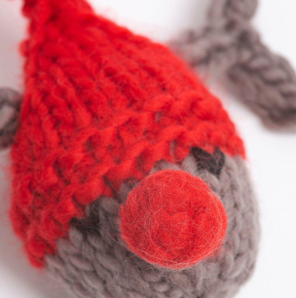 Reindeer and Robin Baubles Knitting Kit. Christmas Knitting - Etsy UK