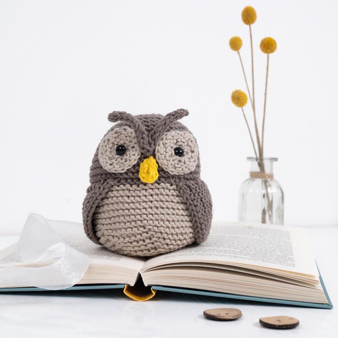 Minerva Owl Knitting Kit. Easy Owl Knitting Kit. - Etsy