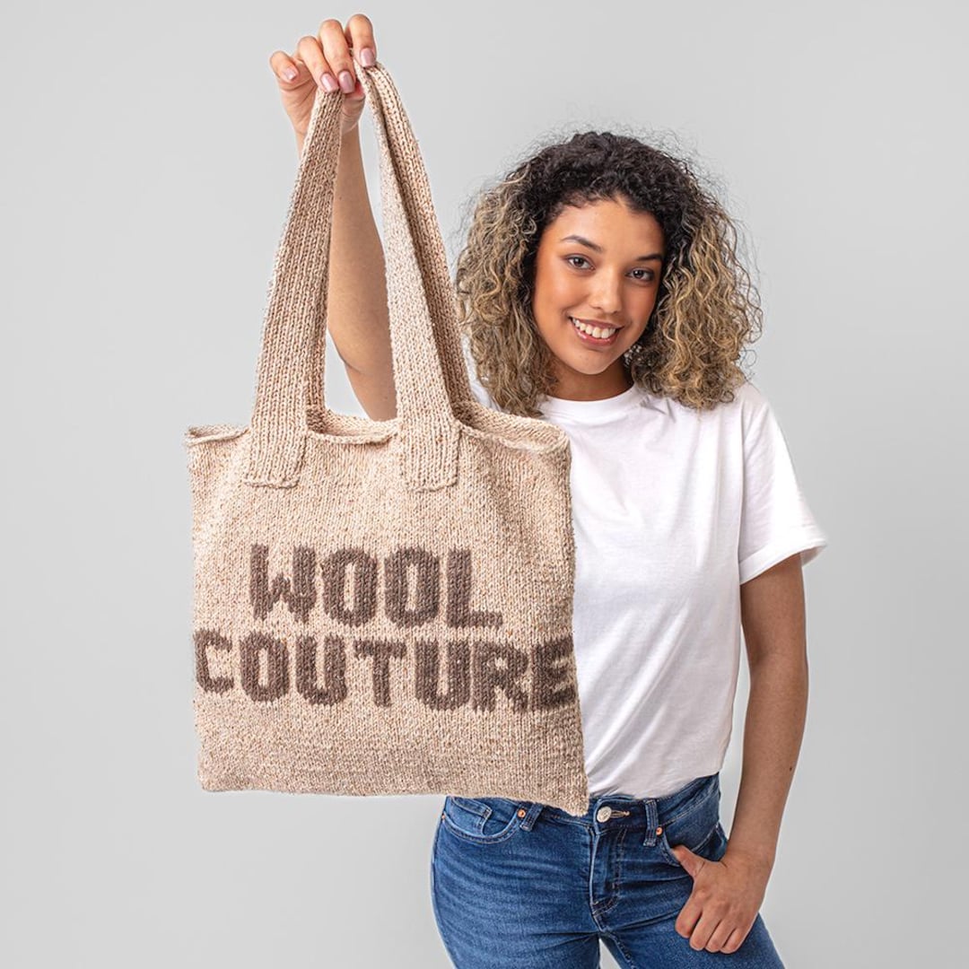 Slogan Tote Bag Knitting Kit - Etsy UK