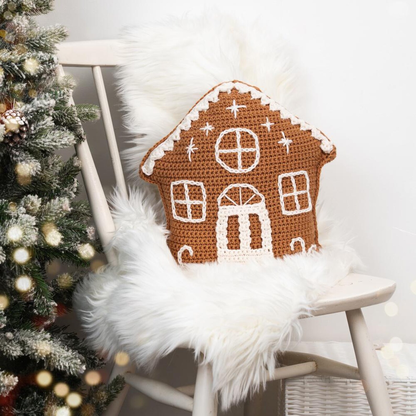 Gingerbread House Cushion Crochet Kit - Etsy