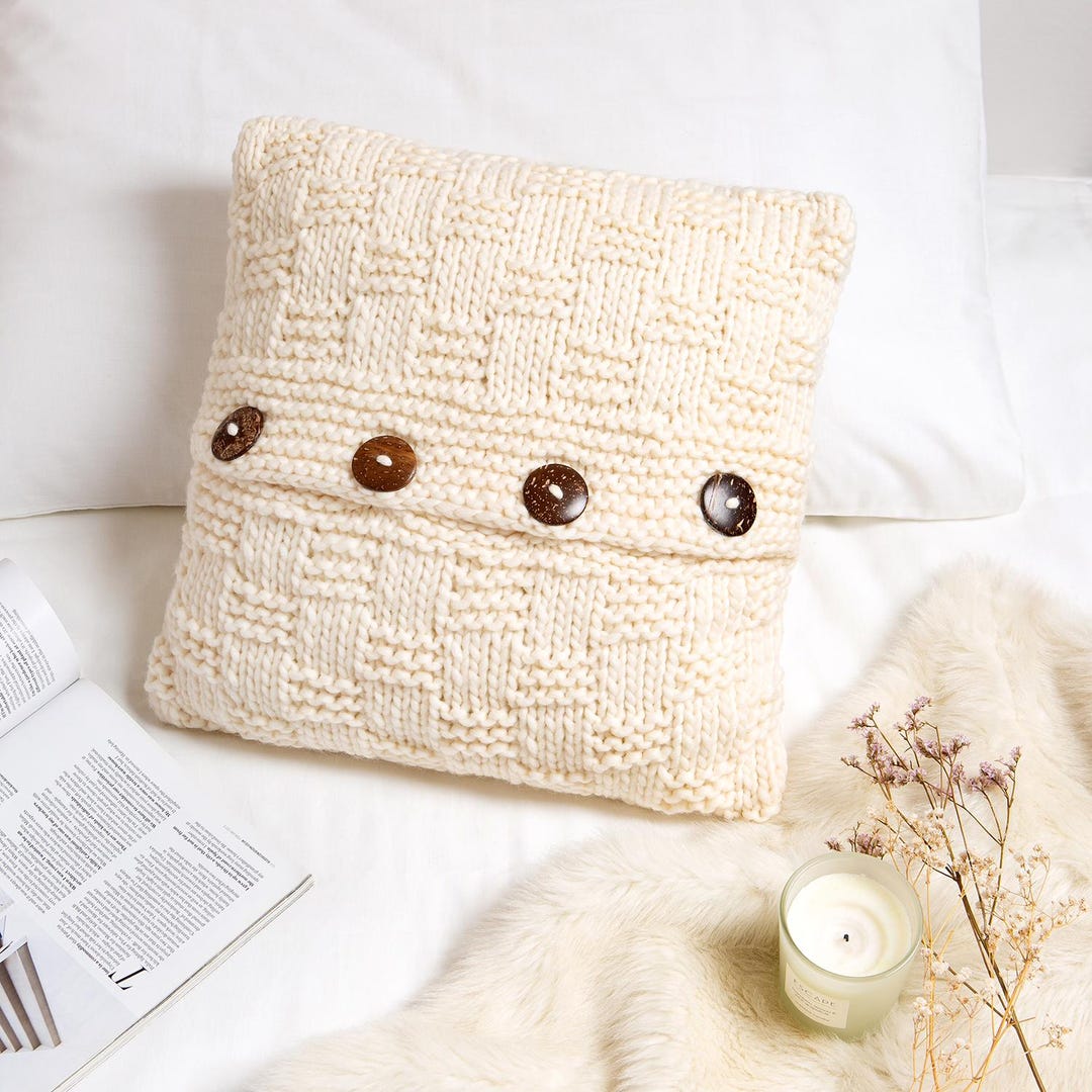 Cushion Knitting Kit. Knitting for Beginners. - Etsy