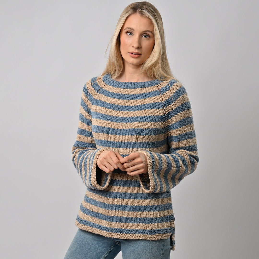 Jumper Knitting Kit. Intermediate Jumper Knit Kit. Aran Yarn Jumper ...