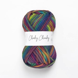 Cheeky Chunky Yarn Rainbow Twist 100g Ball 100% Merino Wool - Etsy Canada