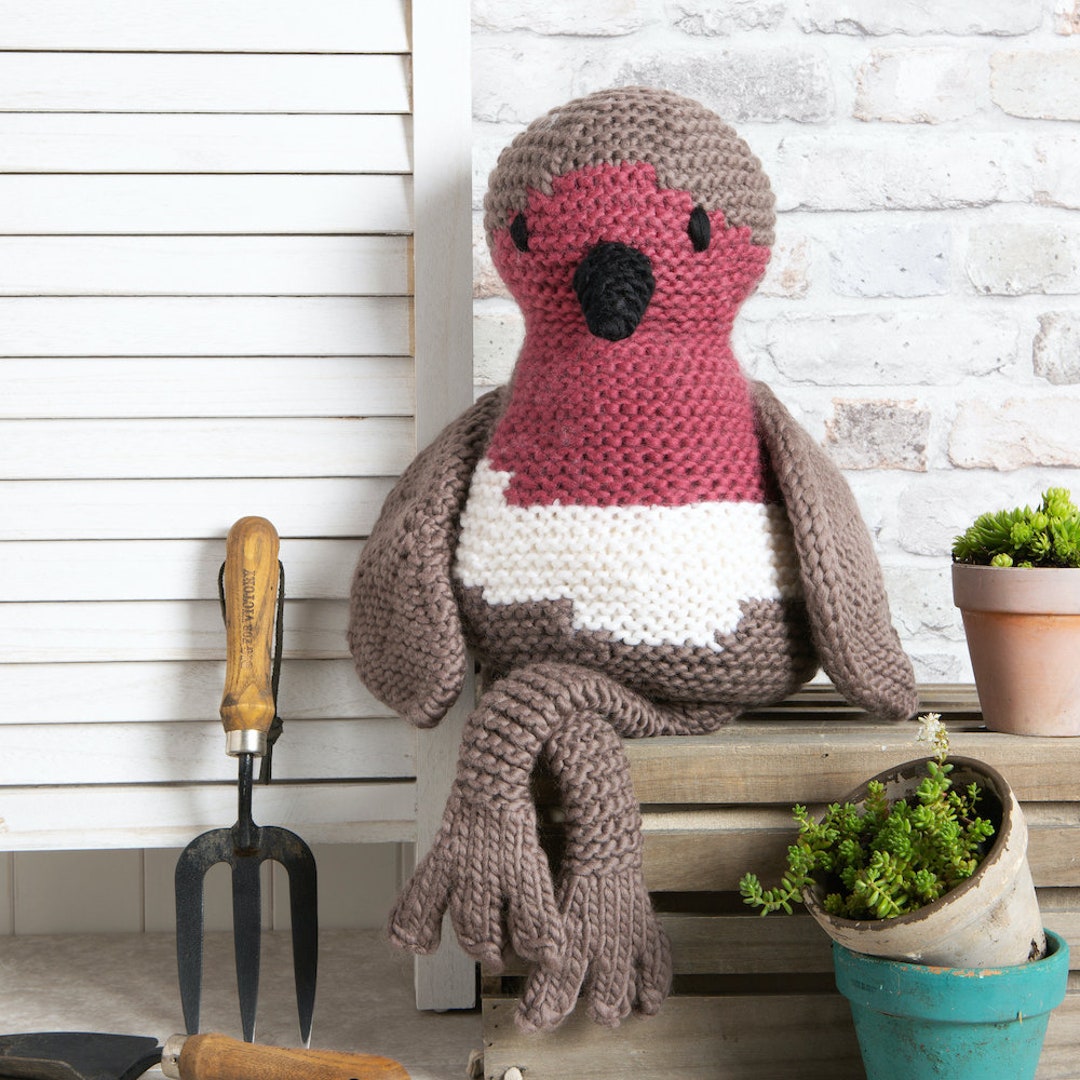 Robin Bird Knitting Kit. Giant Erin the Robin Amigurumi Kit ...